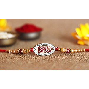 ARTISENIA American Diamond Bro Rakhi for Brother Raksha Bandhan Rakhi