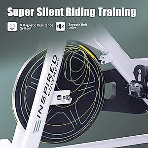 Magnetic Resistance Exercise Bike 330 lbs Weight Capacity Smooth Silent 40LB Heavy Flywheel Indoor Cycling Stationary Bike with LCD Monitor for Home Gym Cardio Workout