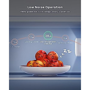 Bodare Retro Mini Fridge with Freezer: 3.2 Cu.Ft Mini Refrigerator with 2 Doors - Small Refrigerator Energy-Saving Compact Refrigerator - Small Fridge for Bedroom Dorm Office Apartment (White)