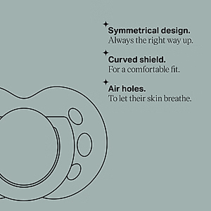 Tommee Tippee Fun Pacifier, 6-18 months, 6 pack with a symmetrical, BPA free silicone nipple