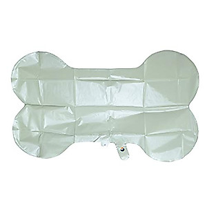 BinaryABC White Dog Bone Foil Balloons,Dog Birthday Party Supplies Decorations,2Pcs