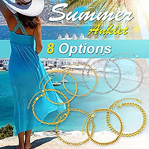 Cuban Link Anklets For Women Stainless Chain Anklet Men Summer Feet Jewelry Foot Bracelet Gold Anklet