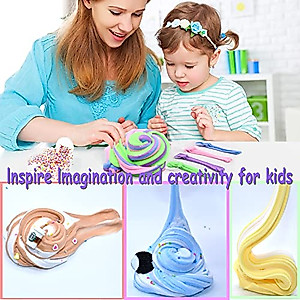 sedytoju Butter Slime Kit for Girls 10 Pack, Party Favors with Watermelon, Coffee, Mint, Candy, and Lemon Slime, Stretchy and Non-Sticky, Stress Relief Toy for Boys, Easter Basket Stuffers