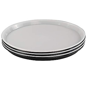 Utiao 6 Packs Plastic Round Serving Trays, Fast Food Serving Tray