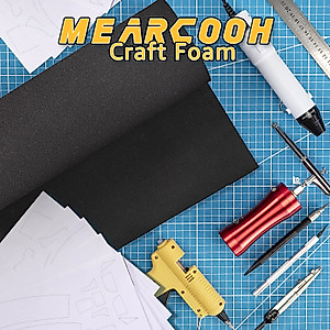 Black Foam Sheets Roll, Premium Cosplay Large EVA Foam Sheet 13.9" x 59",5mm Thick, Density 86kg/m3for Cosplay Costume, Crafts, DIY Projects by MEARCOOH