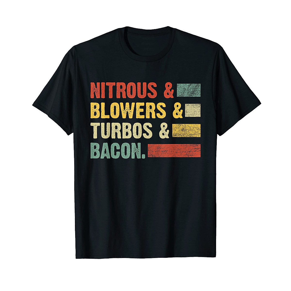 Nitrous Blowers Turbos Bacon Food Retro BBQ Meat T-Shirt