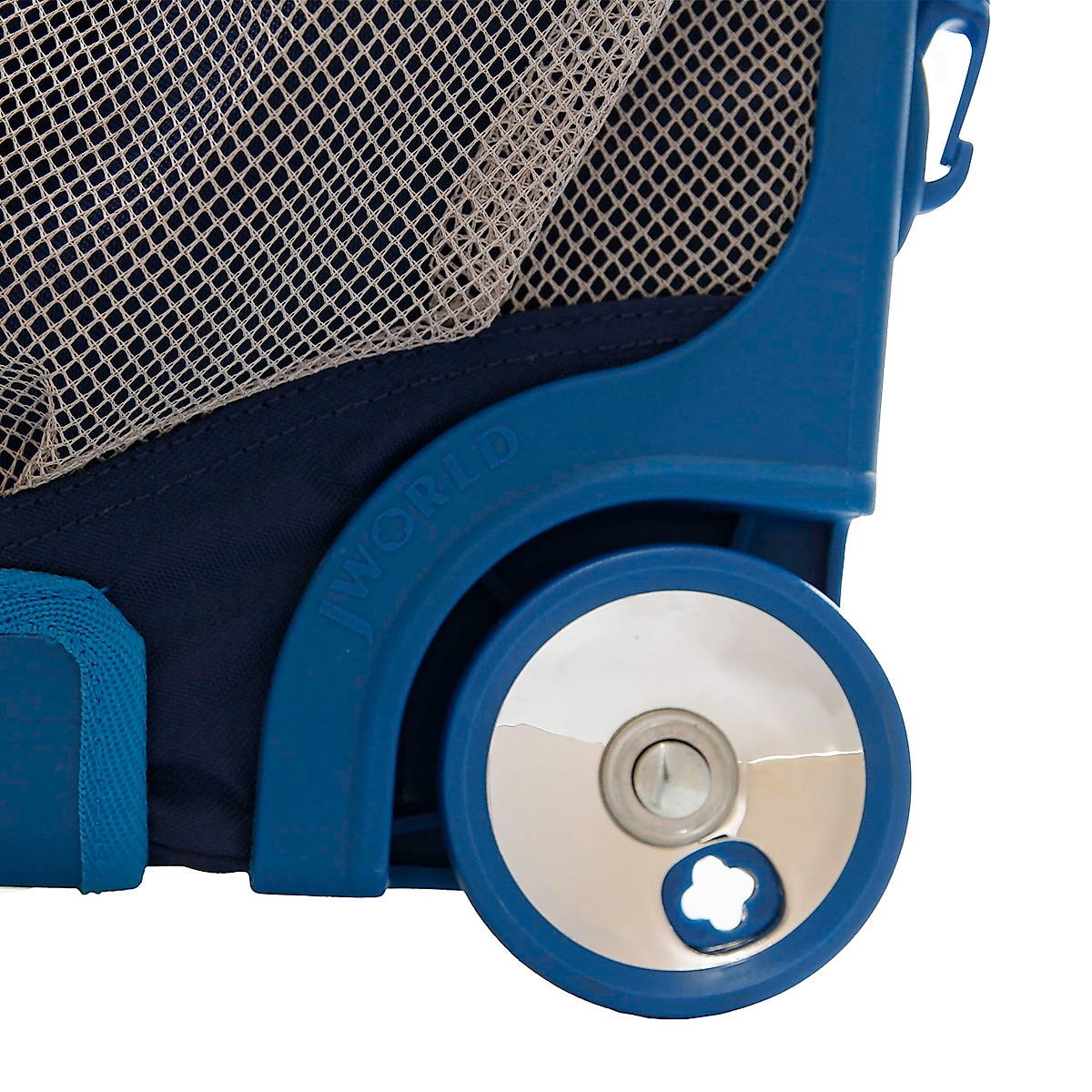 J World New York Sunlight Rolling Backpack. Roller Bag Wheeled Carry-On Luggage, One Size (Navy)