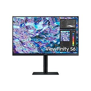 SAMSUNG S61B Series 27-Inch QHD (2560x1440) Computer Monitor, 75Hz, HDMI, IPS Panel, DisplayPort, FreeSync, Height Adjustable Stand (LS27B610EQNXZA), Black