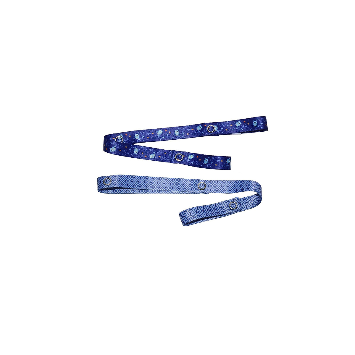 Sippy Cup Straps & Baby Toy Leash for Strollers High Chair 4pc Teethers Pacifier (Black/Blue)