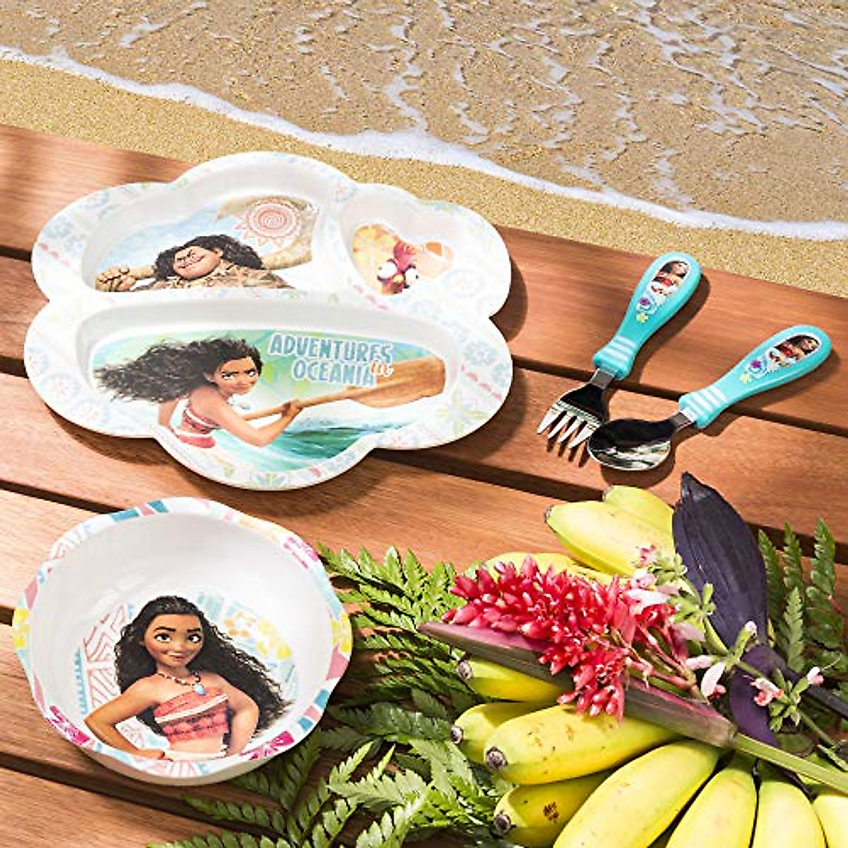 Zak Designs Disney Flatware Sets, 1 Pack, Moana