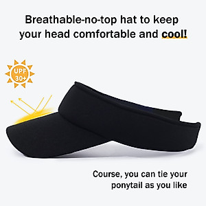 NTLWKR Sun Visor Hat Adjustable Velcro Outdoor Sports Cap for Men Women Adults