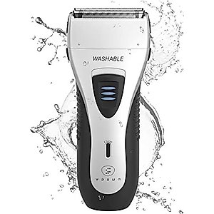 YASUN Foil Shaver for Men, Electric Razor for Men, Wet/Dry IPX7 Waterproof Electric Shavers for Men with Pop-up Beard Trimmer, Cordless Rechargeable Mens Razor - YS5800 Silver & Black