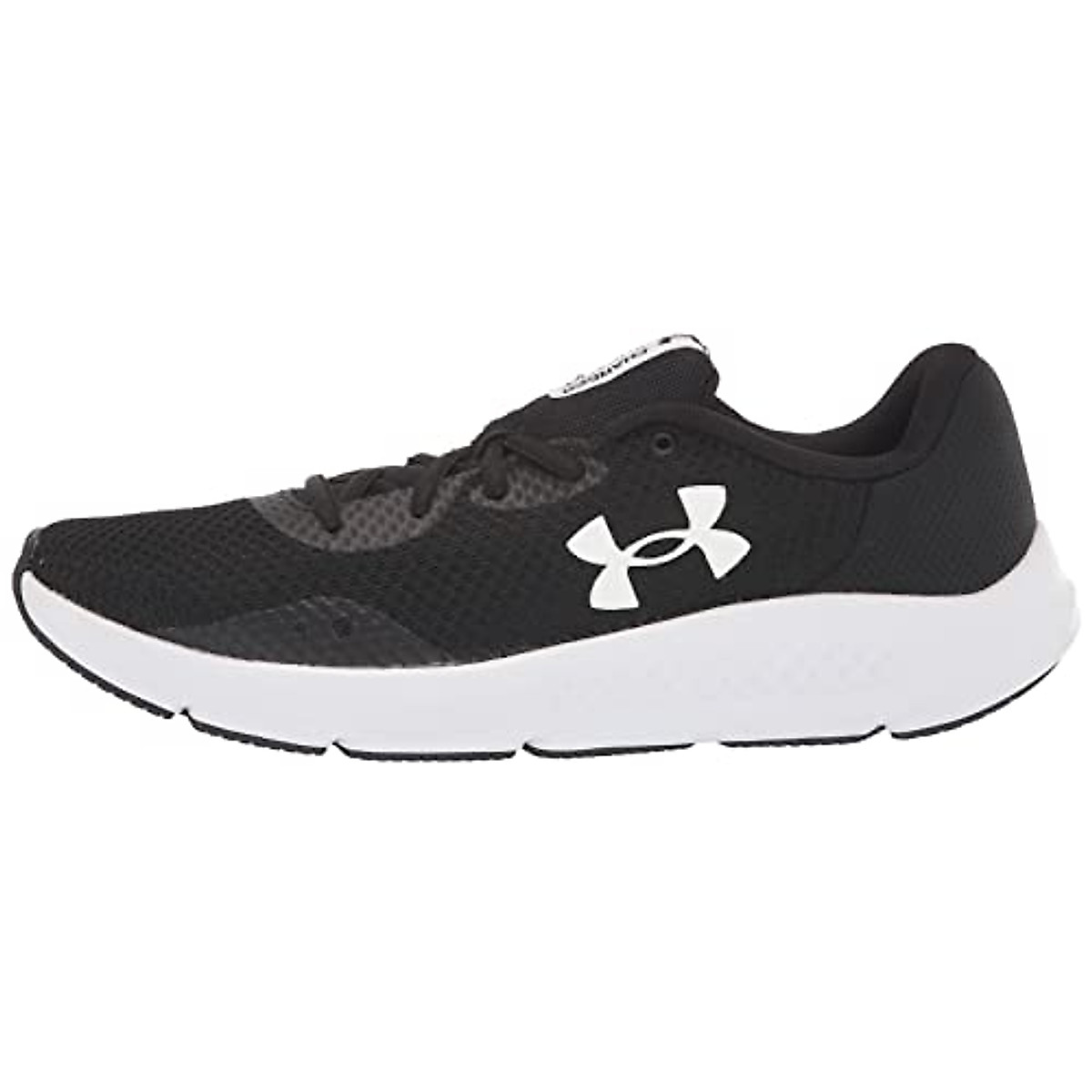 Under Armour Women's Charged Pursuit 3, Black/White, 9.5 Medium US