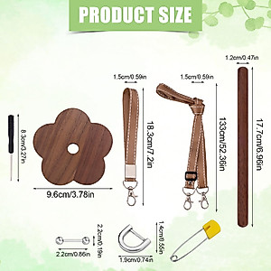 Wrist Yarn Holder with Crossbody Strap, Portable Yarn Spinner Solid Wood Yarn Storage Box Knitting Supplies Crochet Gifts for Craft Lovers