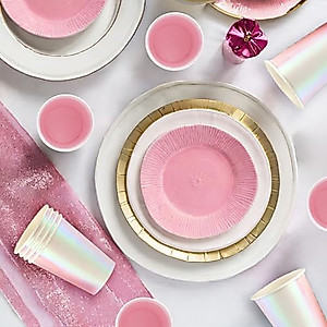 Juvale 36-Pack Iridescent Party Supplies - 12 oz Iridescent Paper Cups, Disposable Party Cups for Hold and Cold Drinks