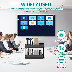 Kitchen Multi-Purpose Sink Organiser, Under Drawer Organiser, Under Sink Storage, 2 Tier Under Cabinet Organiser with Hooks and Cups, Cupboards, Bathrooms and Kitchens, Black