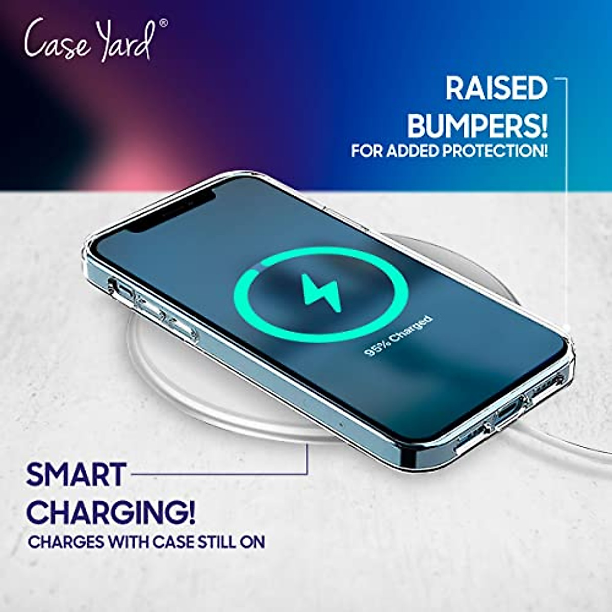 CaseYard Clear Soft & Flexible TPU Case for iPhone-13-Pro-Max Ultra Low Profile Slim Fit Thin Shockproof Transparent Protective Cover Drop Protective Case Skull Cards