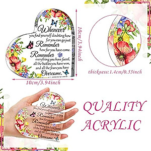 2023 Graduation Inspirational Acrylic Gifts for Women Heart Gifts Class of 2023 Graduation Gifts University College Middle High School Graduate Souvenir for Students Brave Acrylic Gifts (Butterfly)