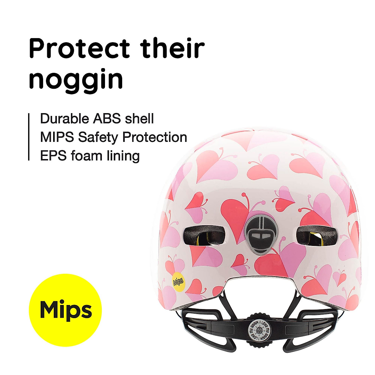 Nutcase, Little Nutty, Kids Bike Helmet with MIPS Protection System and Removable Visor, Love Bug Gloss MIPS, Toddler