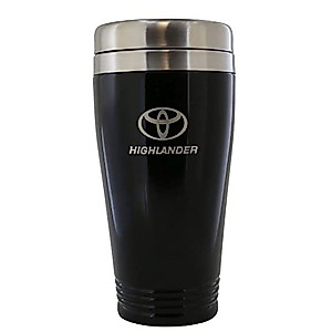 Au-TOMOTIVE GOLD Travel Mug for Toyota Highlander (Black)