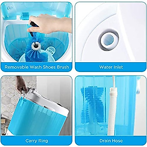 MISMORI Portable Shoes Washing Machine, Portable Shoes Washing Machine, Mini Portable Washing Machine, Smart Lazy Automatic Shoes Washer, For Apartments Camping Dorms Business Trip College Rooms