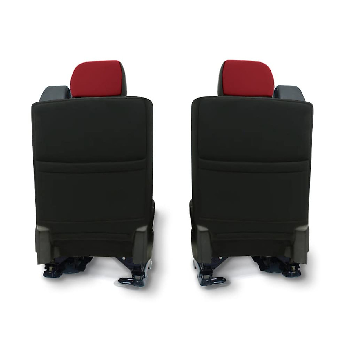 CarsCover Custom Fit 2004-2008 Ford F150 Pickup Truck Neoprene Car Front Seat Covers Red Rose & Black Sides Driver & Passenger Cover