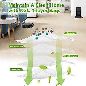 KGC 10 Pack Vacuum Bags Compatible with iRobot Roomba Bags i & s & j Series, Replacement for iRobot Roomba i1+ i3+(3550) i4+ i6+ i7+ i7Plus j7+(7550) i8+ s9+ Vacuum with Automatic Dirt Disposal Bags