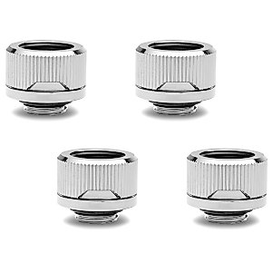 EKWB EK-Quantum Torque HDC-16 Compression Fitting for EKWB Rigid Tubing, 16mm OD, Nickel, 4-pack