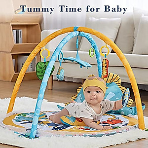 LOL-FUN Baby Play Mat Infant Activity Gym, Baby Floor Mat Activity Gym Playmat, Infant Toys for 0 3 6 12 Months Foldable Mat