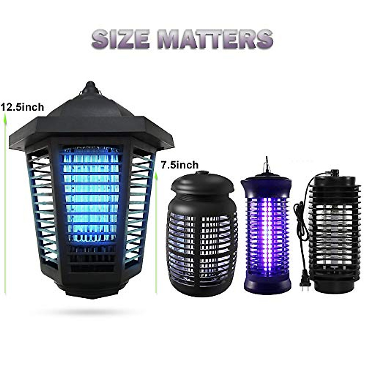 Pestnot Electric Bug Zapper & Mosquito Killer - Up to 1 Acre Coverage Outdoor & Indoor Bug Zapper Trap for Backyard with IP24 Water Resistance. Upgraded 2022 360 UVA Bulb. Mosquito Zapper