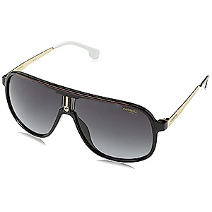 Carrera Modern Rectangular Sunglasses, Black (Black), 62