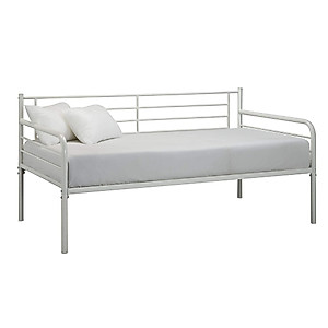 DHP Metal Daybed Frame, Twin Size Furniture, White