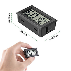 4-Pack Mini Digital Thermometer Hygrometer Indoor Humidity Monitor Temperature Humidity Gauge Meter with Fahrenheit (℉) for Humidors, Greenhouse, Garden, Cellar, Closet, Fridge Etc by DWEPTU