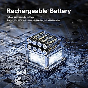 JESSPOW 14430 3.2 Volt Rechargeable Solar Battery, Rechargeable LiFePo4 Batteries [ 450mAh 3.2V 8Pack ] for Outdoor Garden Light, Solar Panel Light, Tooth Brush, Shaver, Flashlight (NOT AA Battery)