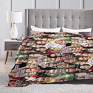 Sarah Paulson Collage Soft and Warm Fleece Throw Blanket for Camping Couch Cozy Plush Bed Blankets for Children and Adults