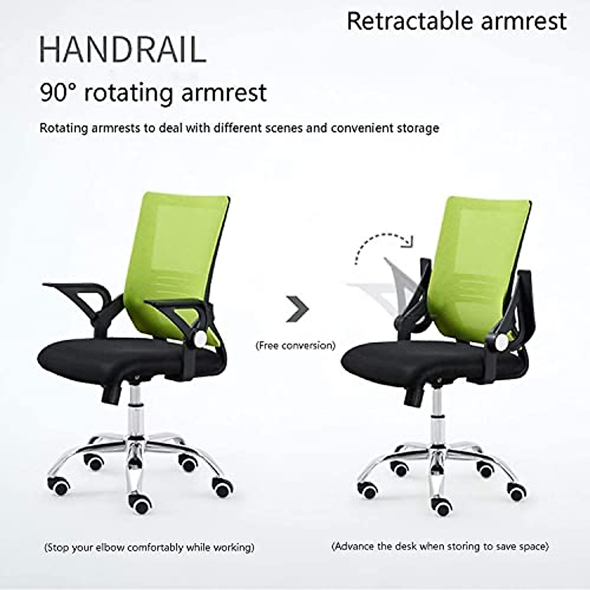 MayNuo Chair Office Desk Chair Computer Chair Office Chair Lift Swivel Chair Mesh Seat Ergonomic Reclining Game Chair/Black