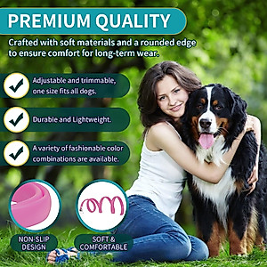4 Pack Flea Collar for Dogs, Dog Flea and Tick Collar 8 Months Flea and Tick Treatment Prevention for Dogs, Waterproof Adjustable Dog Flea Collar Natural Tick and Flea Collar for Dogs (Oragne&Pink)
