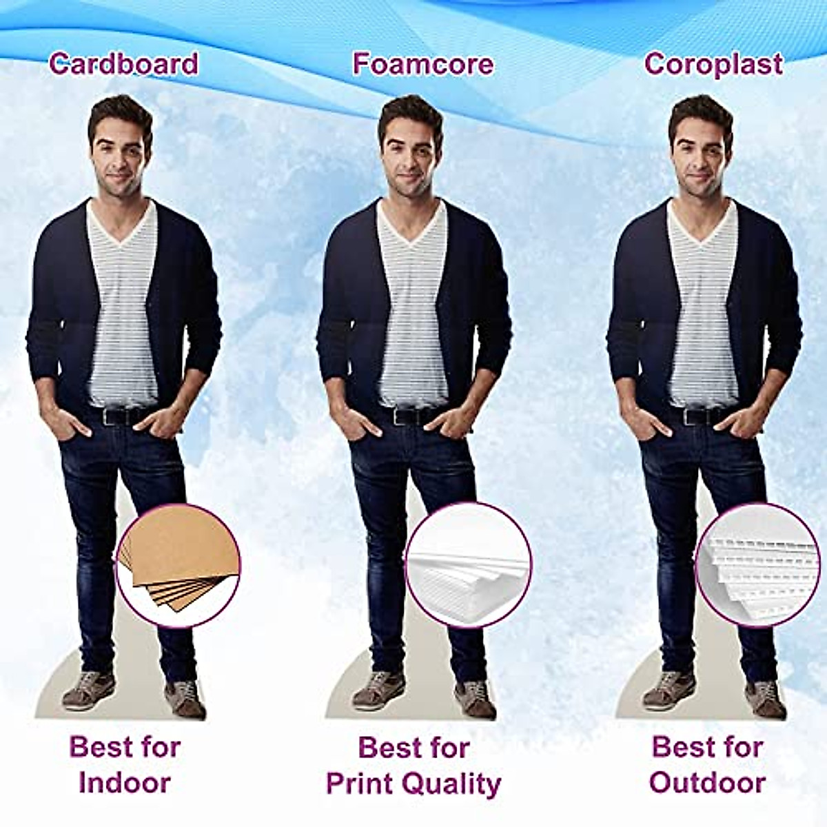 All Personalization Custom Life Size Cardboard Cutout - Personalized High Resolution Stand Up Custom Cutout Upload Your Own Photo - Perfect for Wedding & Birthday, 1ft to 6ft (Cardboard), Multi Color