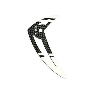 MICROHELI Carbon Fiber Vertical Fin (White) - Blade 200 SRX