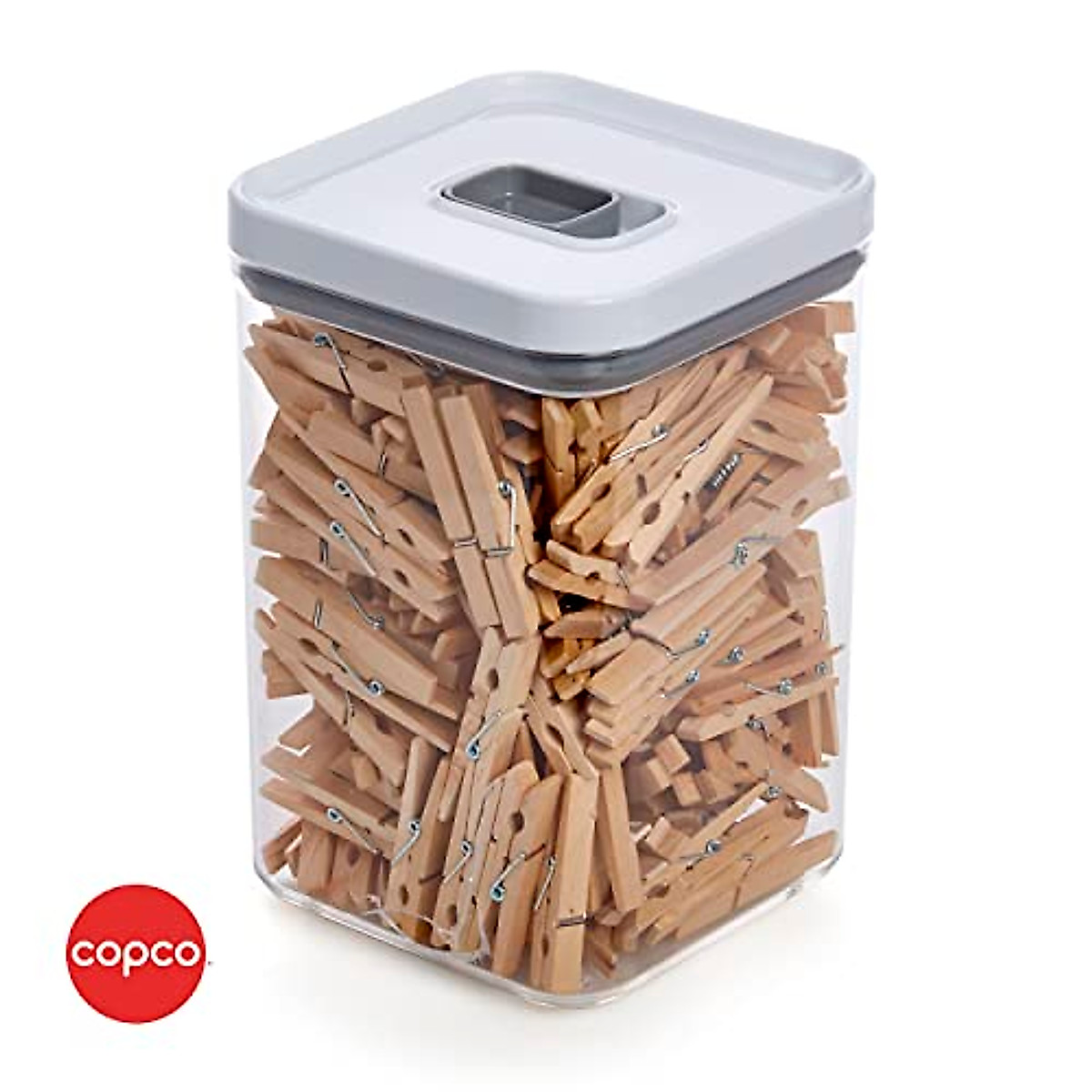 Copco Food and Organization Storage Container with Airtight Lid, 4.43-Quart, Clear
