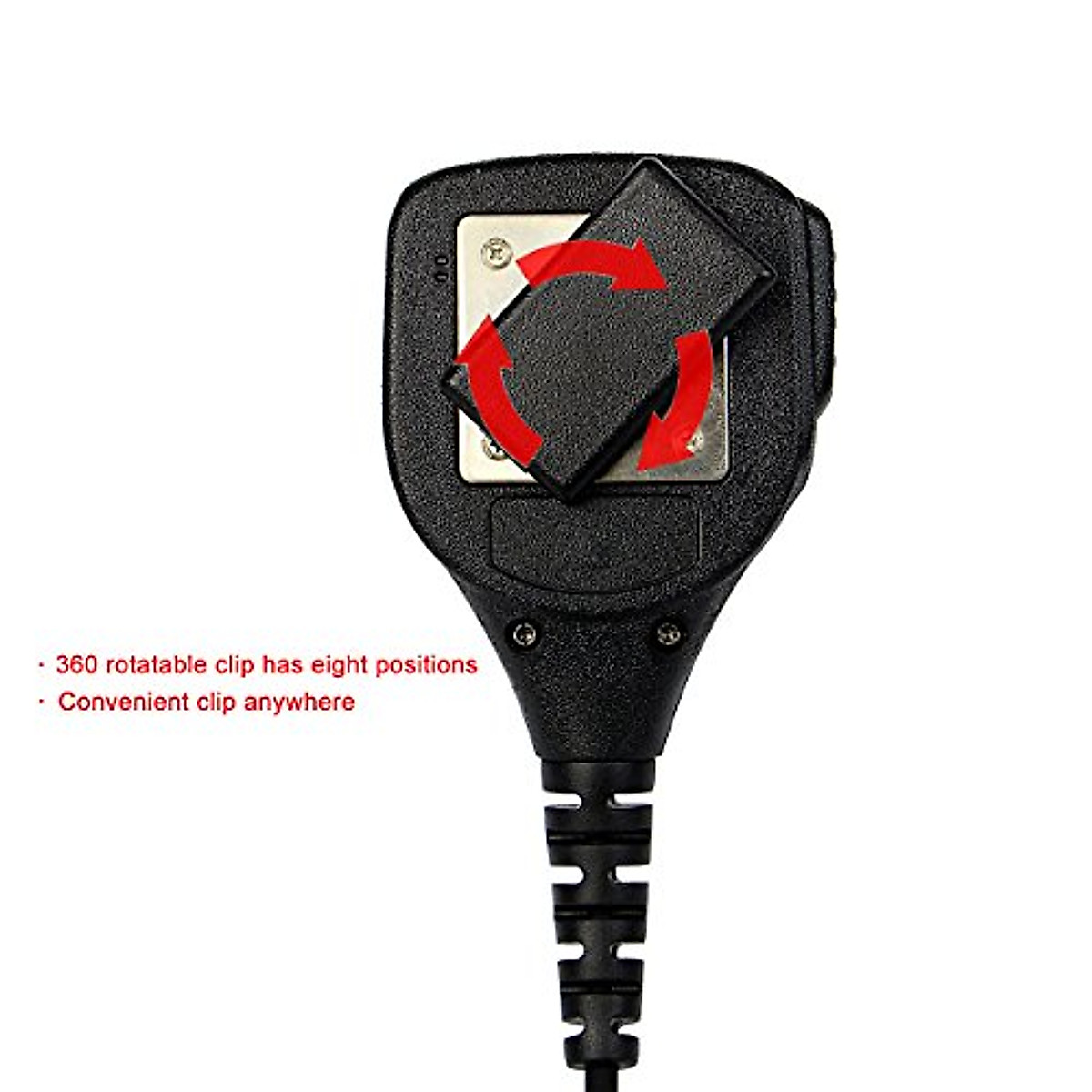 Retevis 2 Pin Two Way Radio Shoulder Speaker Mic with 3.5mm Audio Jack,Compatible with Motorola CP200 GP200D RMU2040 RDU4100 GP88S CP250 P040 EP450 MagOne A8 HYT TC500 Handhled Walkie Talkie(1 Pack)