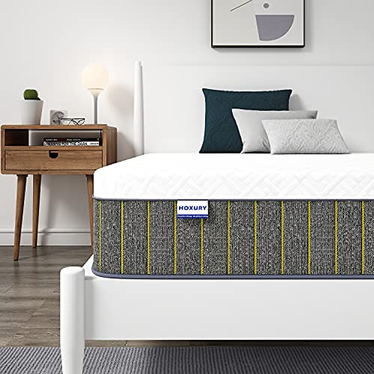 HOXURY Twin Mattress, 10 Inch Hybrid Mattress Twin Size, Memory Foam & Individually Wrapped Pocket Coils Innerspring Mattress in a Box, Pressure Relief & Cooler Sleeping
