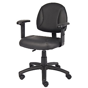 Boss Office Products Posture Task Chair with Adjustable Arms in Black