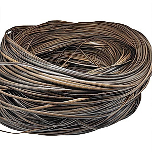 RNY Gradient Brown Polyethylene Plastic Rattan Synthetic Wicker Repair Material for Knit and Repair Rattan Chair Table Basket (Brown Gradient, 60 feet)