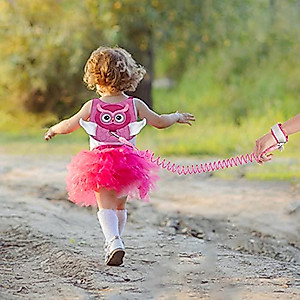 Toddler Kids Leash Owl Harness Wrist Toddlers Child Safety Walking Wrist Leashes for Kid Girls Boys (Owl, Rose)