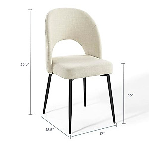 Modway Rouse Dining Chair, Black Beige