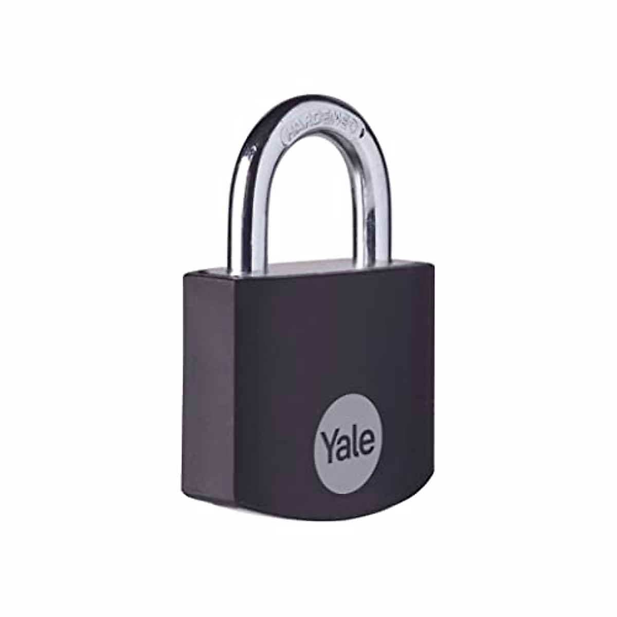 Yale Covered Aluminum Padlock with 3 keyed Alike Keys for Indoor and Outdoors use, Gym Locker, and Toolbox (Black)