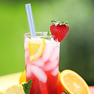 6pcs Silicone Straws Reusable Replacement Straws, 9.6inch Long Flexible Drinking Straw with Cleaning Brush, Odorless Soft Silicone Straws for Kids Parties, BPA Free (Multicolored)