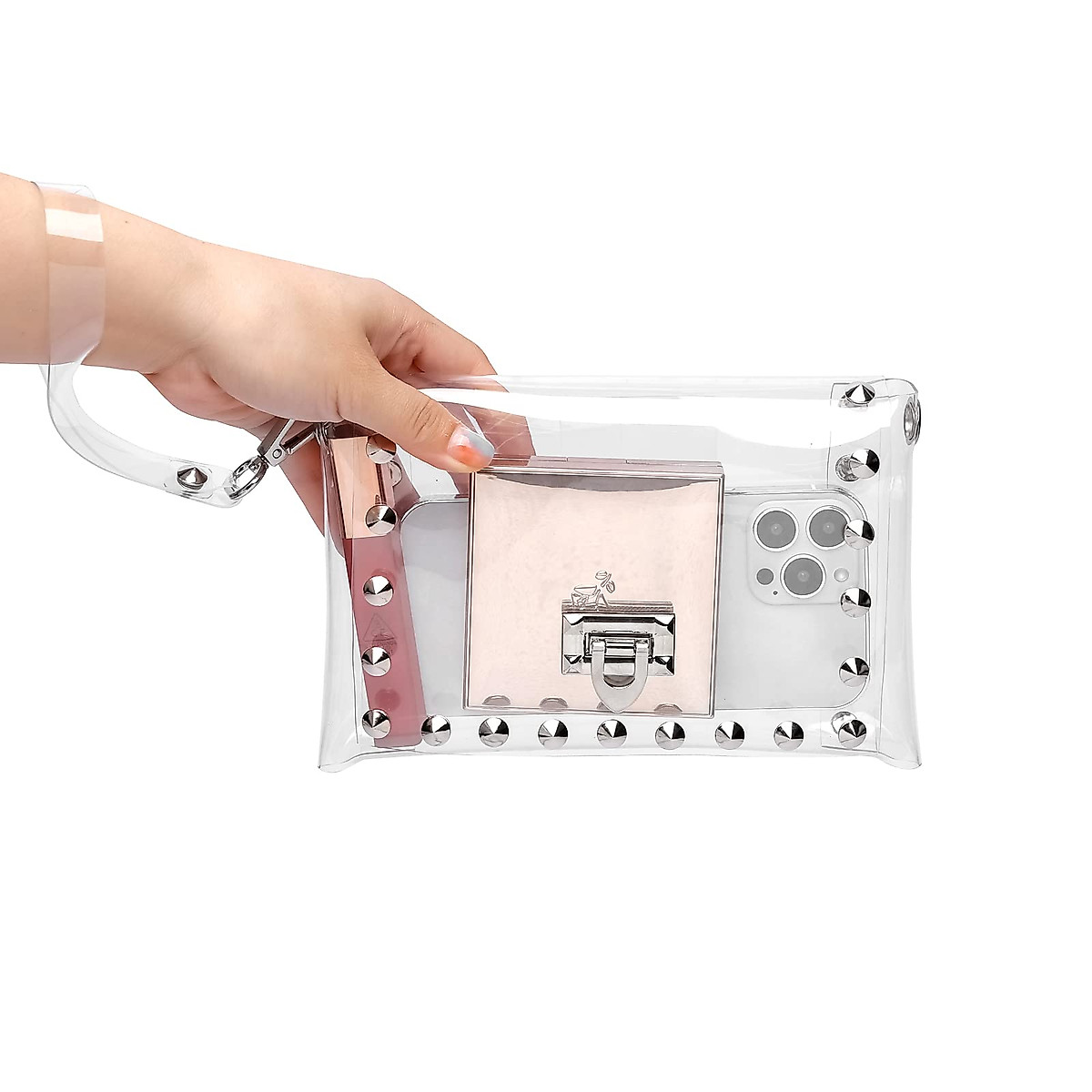 MOETYANG Clear Purse Stadium Approved for Women, Small Clear Crossbody Bag Fashion, Cute See Through Clutch Mini Shoulder Bag