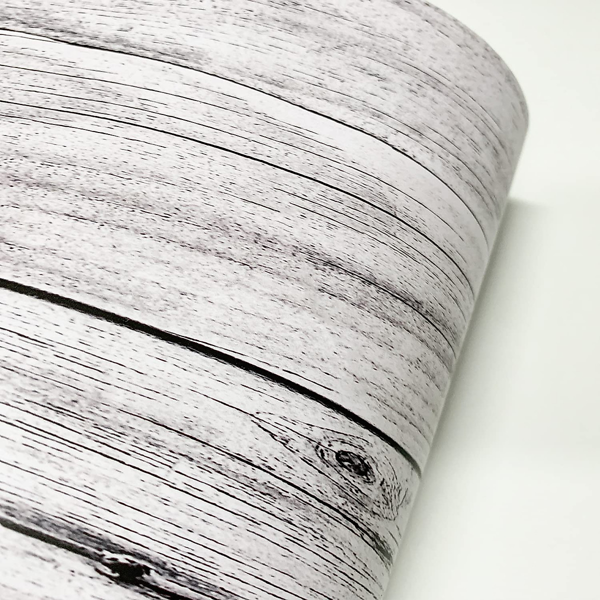 funlife 14 Stripes Peel and Stick Stair Risers Stickers, Self Adhesive Vinyl Stair Stickers Decals, Staircase Murals Decor for Steps, 39.37"X7.09", Faux Weathered Rustic Wood